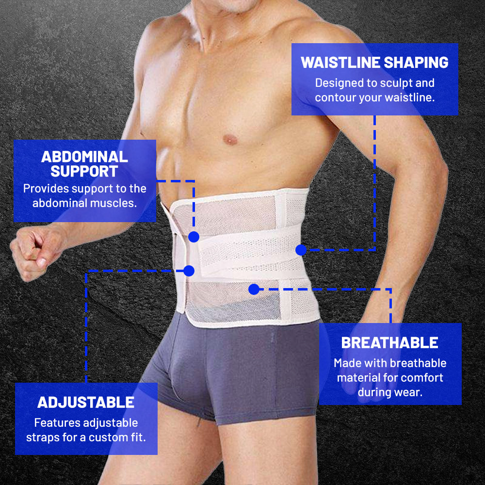 Men's Breathable Body Shaper Slimming Belt Corset – Kewlioo